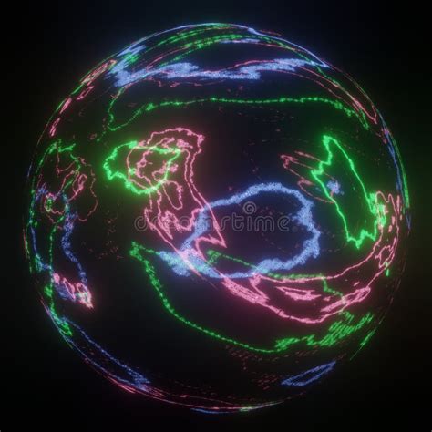 Abstract Sphere Fantastic Planet Futuristic Technology Space Style