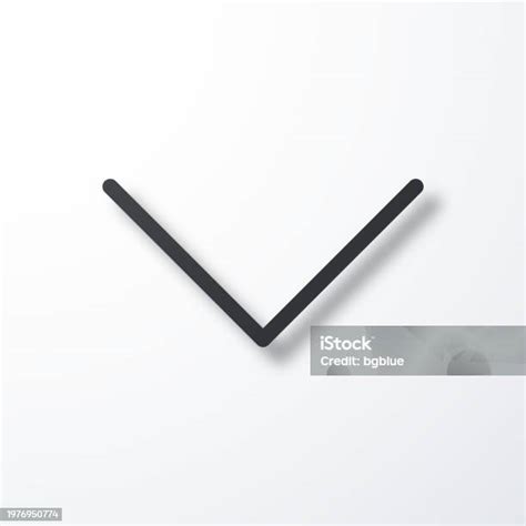 갈매기형 수장 다운 흰색 배경에 그림자가 있는 선 아이콘 3차원 형태에 대한 스톡 벡터 아트 및 기타 이미지 3차원 형태 가리키기 갈매기표 수장 Istock