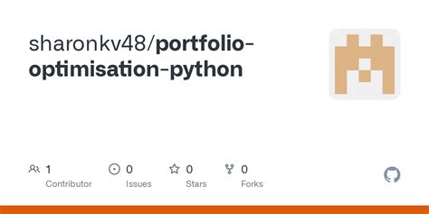 GitHub Sharonkv48 Portfolio Optimisation Python
