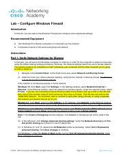 Exploring Windows Firewall Configuration Lab Course Hero
