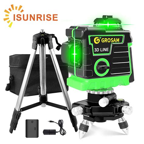 레이저 레벨 12 라인 3d 레벨 셀프 레벨링 수평 및 수직 크로스 슈퍼 강력한 녹색 레이저 빔 Aliexpress