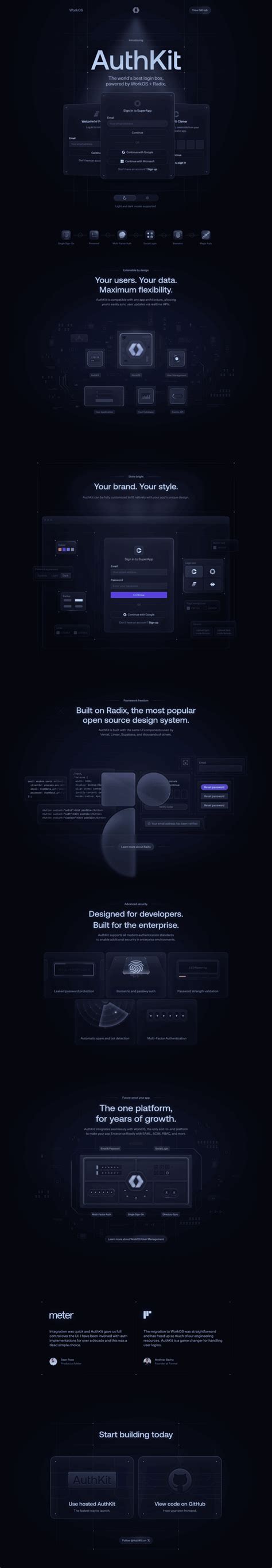 Authkit Page Saas Landing Page