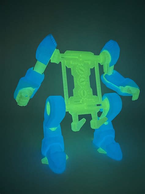 Phone Holder Robot 3d Printed Robot With Armor Glow In The Dark Etsy