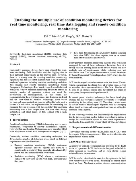 24 Enabling The Multiple Use Of Condition Monitoring Devices For Real