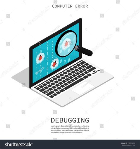 Magnifying Glass Computer Scan Warning Over 399 Royalty Free