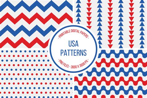 Usa Patterns Digital Paper Graphic By Kinetik Arts · Creative Fabrica