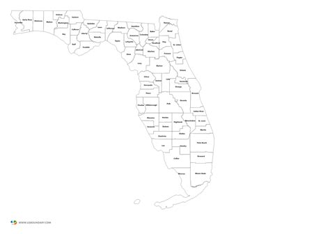 Florida County Map Vector At Getdrawings Free Download