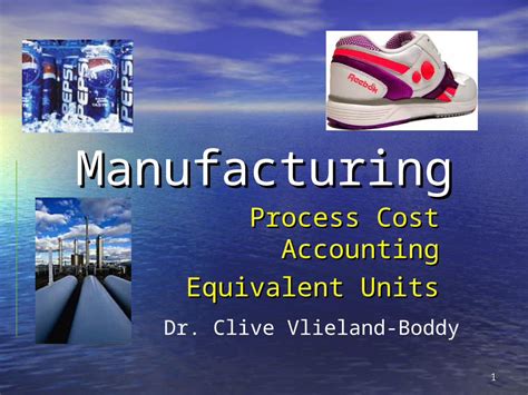 Ppt 1 Manufacturing Process Cost Accounting Equivalent Units Dr Clive Vlieland Boddy