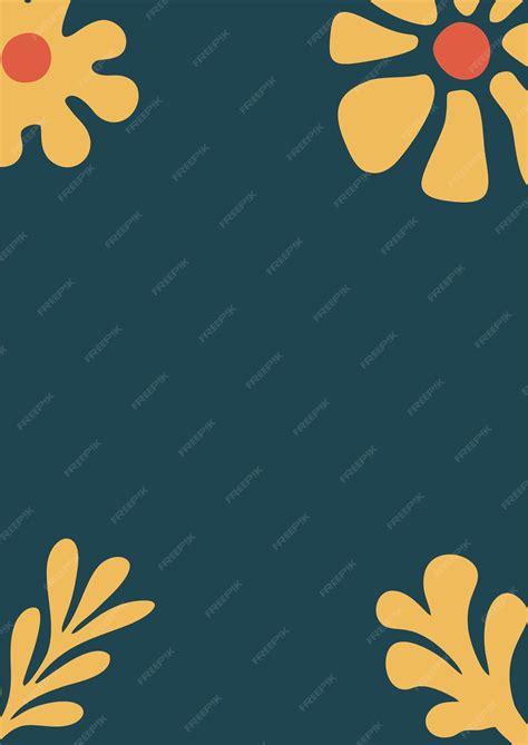 Premium Vector Abstract Frame Background With Flowers Template Vector Illustration