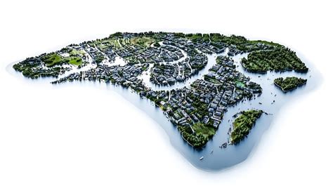 Comprehensive Flood Risk Map White Background Visualization Of Flood