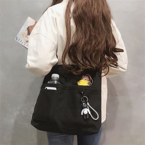 멀티 포켓 캔버스 에코 크로스백2colors