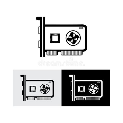 GPU Graphic Card Icon Vector Stock Illustration Illustration Of Electronic Card