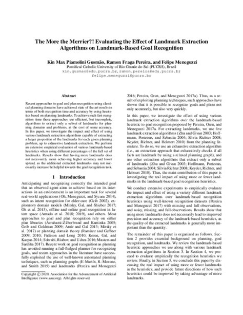 Pdf The More The Merrier Evaluating The Effect Of Landmark Extraction Algorithms On Landmark