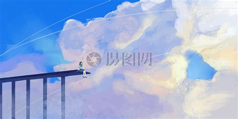 阶梯上的女孩插画插画图片下载 正版图片400060939 摄图网
