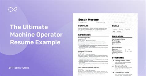 Machine Operator Resume Examples Guide For