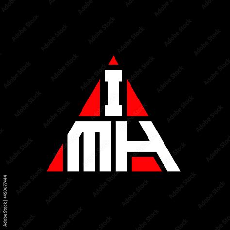 Imh Triangle Letter Logo Design With Triangle Shape Imh Triangle Logo