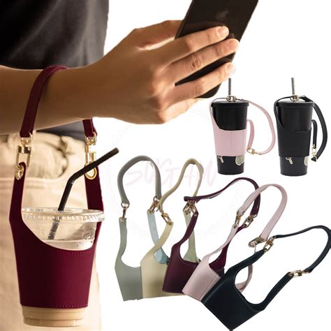 Sugaw กระเป๋าใส่ขวดน้ํา หนัง Pu กันลวก พร้อมสายคล้องไหล่ ปรับได้ Shopee Thailand