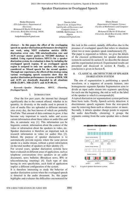 Pdf Speaker Diarization In Overlapped Speech