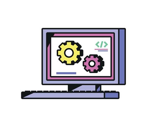 Computer Web Development 16756589 Vector Art At Vecteezy