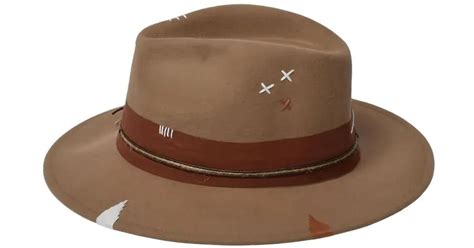 The Hat Gang Embroidered Detailing Hat In Brown Lyst