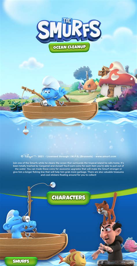 The Smurfs Ocean Cleanup Game Webmobile On Behance
