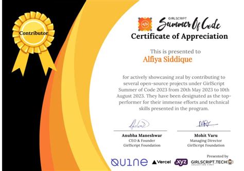 alfiya siddique on linkedin opensource certificate achievement coding