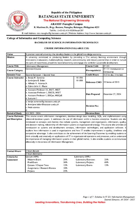 Cis In Im 2025 Cis College Of Informatics And Computing Sciences Lecture 40 Laboratory
