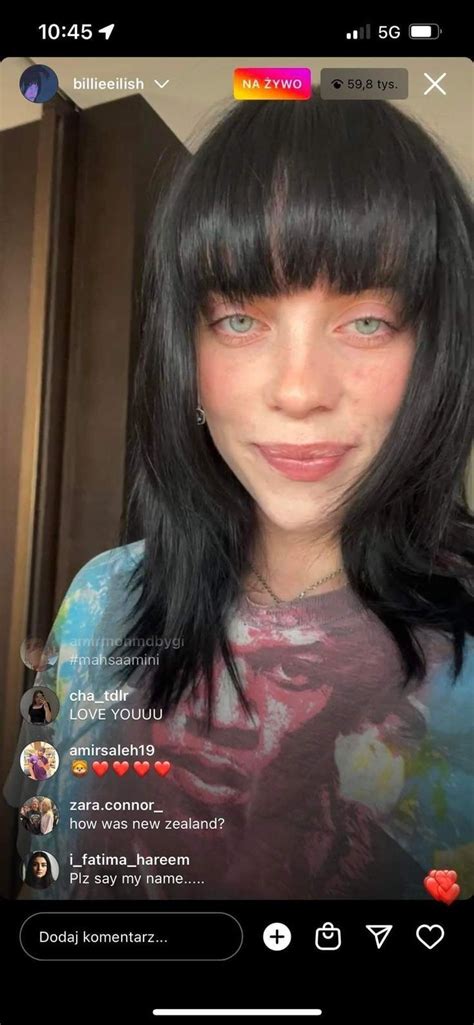 Billie On Instagram Live Billie Eilish Billie Instagram Live