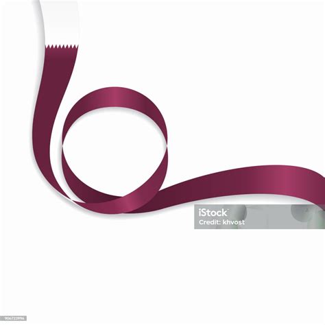 카타르 물결 모양의 플래그 배경입니다 벡터 일러스트입니다 0명에 대한 스톡 벡터 아트 및 기타 이미지 0명 개념 곡선 Istock