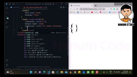 Curly Bracket Animation Css Source Code Available Css Tutorial In