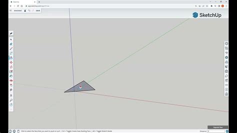 Sketchup Basics Drawing A Triangular Cylinder Using Pushpull Tool