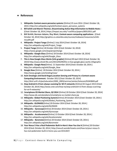Context Aware Mobile Computing A Literature Review Pdf