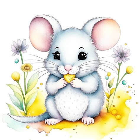 Cute Mouse Digital Art Mouse Clipart 15 High Quality S Digital Download Ai Art