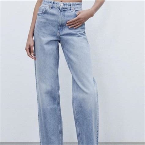 ZARA Wide Leg High Rise Jeans Size 4 Perfect... - Depop