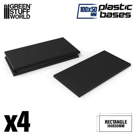 Plastic Bases Rectangle 100x50mm Giga Bites Tabletop Cafe