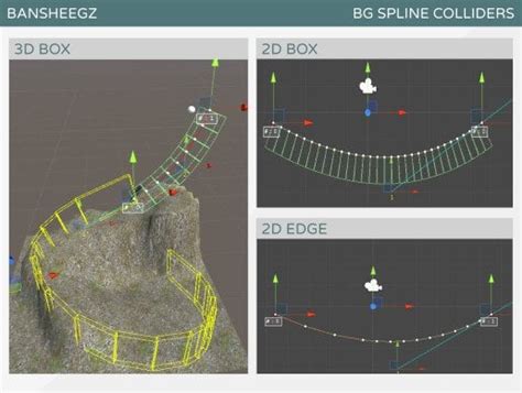 bg spline colliders generate colliders along bezier spline tested on ios android webgl net