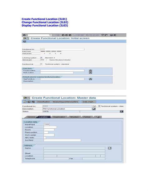 SAP PM Master Data Training Guide PDF