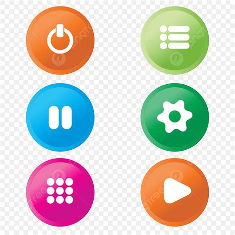 Gaming Set Clipart Png Images Game Button Set With Cricle Game Button
