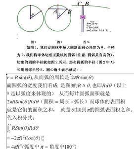 球体表面积图册 360百科