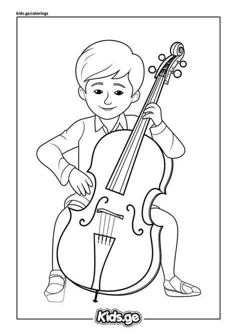 გასაფერადებელი პიციკატო ვიოლონჩელოზე მუსიკა და ცეკვა