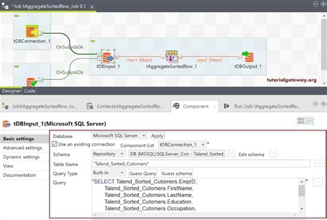 Talend Aggregate Sorted Row