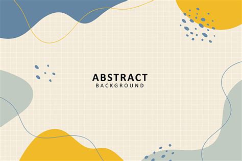 격자선이있는 추상적 인 배경 손으로 다양한 모양과 낙서 물체를 그립니다 트렌디 한 현대 현대 벡터 일러스트레이션 모든 배경이 격리되어 있습니다 파스텔 색상 귀여운에 대한