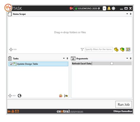 Update Design Table Central Innovation Mfg Knowledge Base
