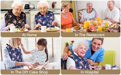 Roylvan Adult Bibs 3 Pcs Washable Clothing Protector With