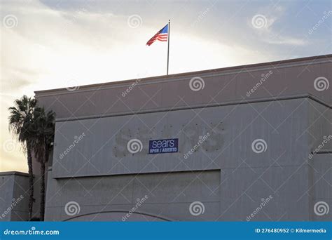 Sears Department Store Sign During Rebranding Editorial Photography