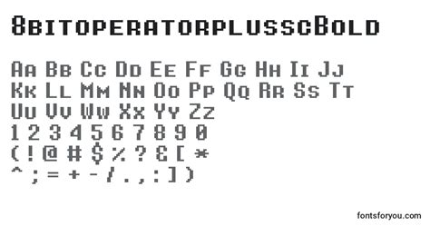 8bitoperatorplusscBold Font Download For Free Online