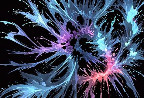 Layered Ink Splatters Creating A Multidimensional Effect Premium Ai Generated Image