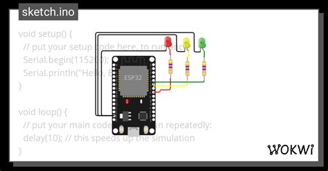Pertemuan 3bagian Tiga Running Led Wokwi Esp32 Stm32 Arduino