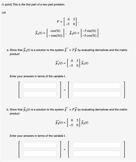 Solved 1 Point This Is The First Part Of A Two Part