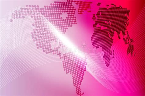 A World Map Background Global Business Or Technology Abstract Concept Stock Illustration